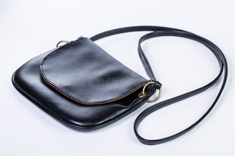 Luxury Carry Bag Black Color Isolated Stock Photo - Image of white ...