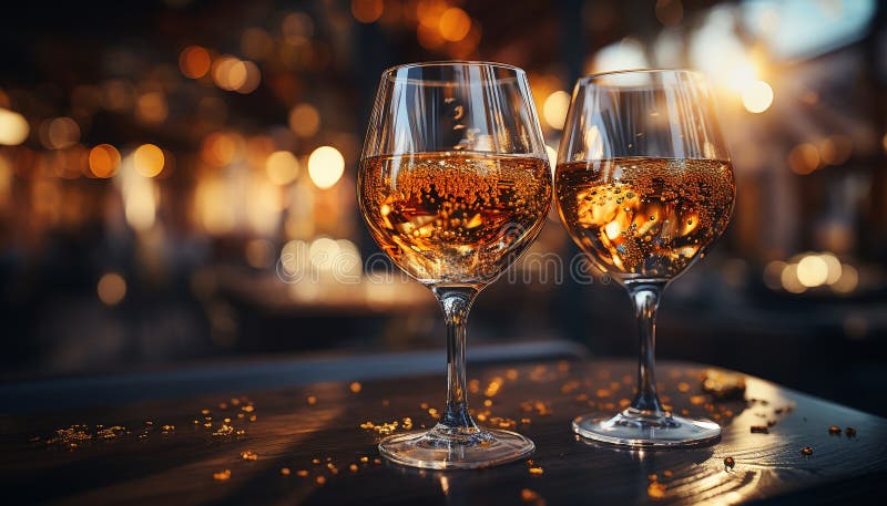 Luxury Celebration, Drink Wine, Night Party, Glowing Fire, Drop ...