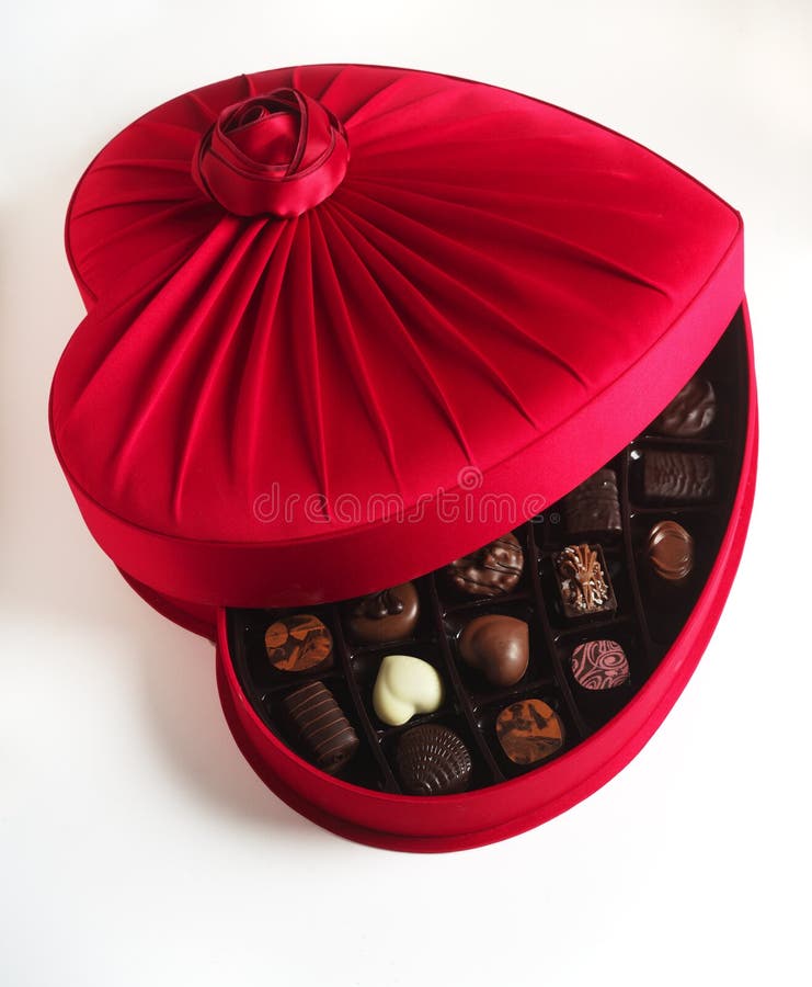 Luxury chocolate box open stock image. Image of close - 13149591