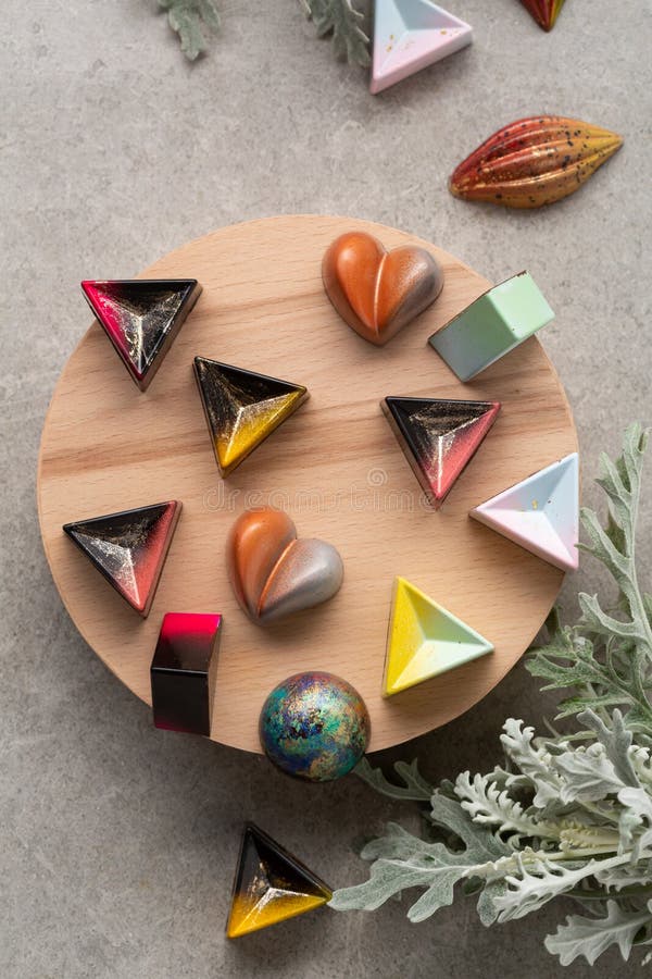 Luxury Chocolate Candy Collection Top View Stock Image - Image of ...