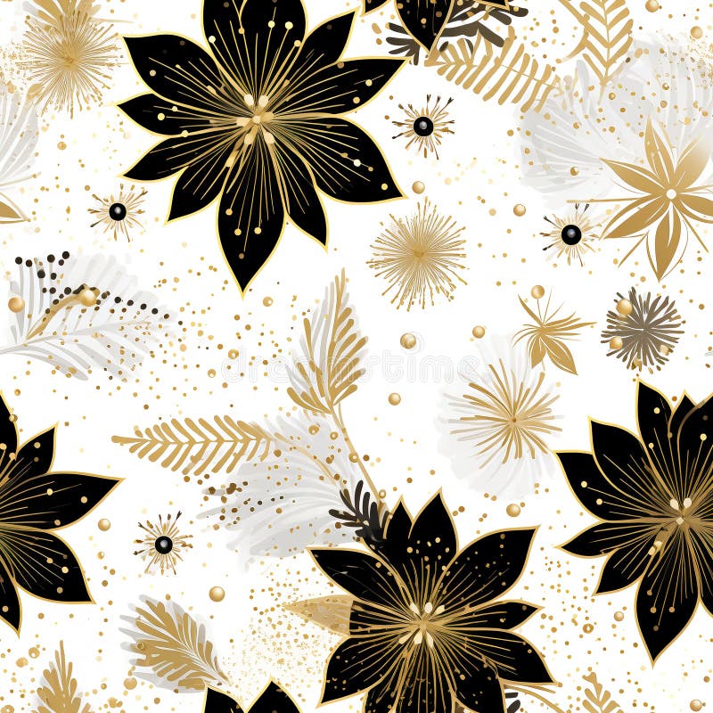 Luxury Christmas Patterns. Digital Paper. AI Generated Stock ...