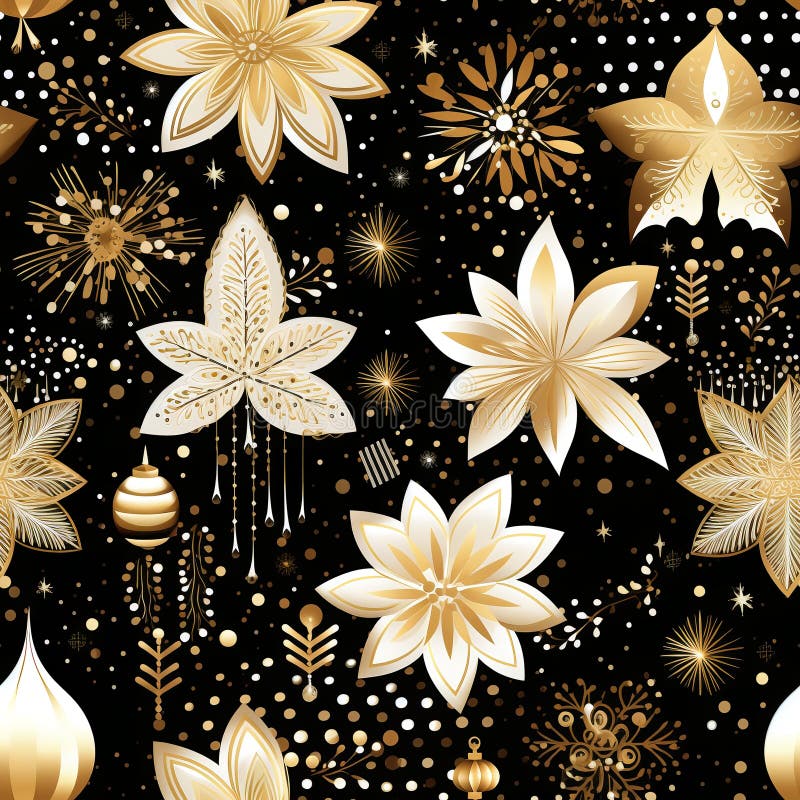 Luxury Christmas Patterns. Digital Paper. AI Generated Stock ...