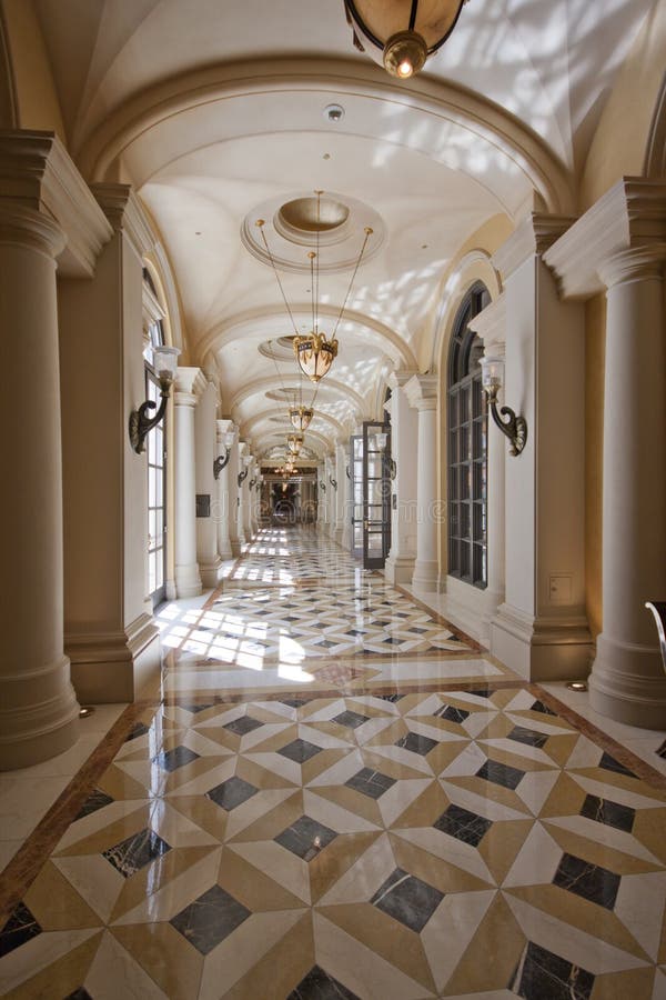 Luxury Classic Colonnade Corridor Stock Photo - Image of arcade ...