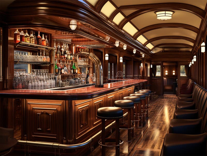 Luxury and Classic Train S Interior Design Stock Illustration ...