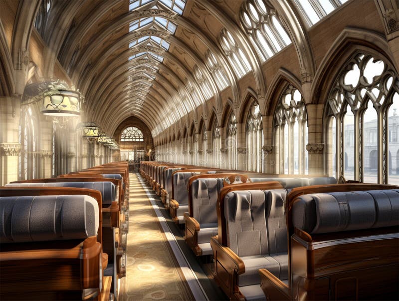 Luxury and Classic Train S Interior Design Stock Photo - Image of ...