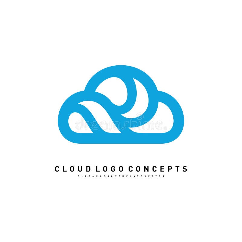 Luxury Cloud Logo Design Concept Vector. Cloud Logo Template Vector ...