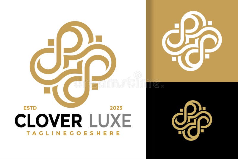 Luxury Clover Ornamental Logo Vector Icon Illustration Stock Vector ...