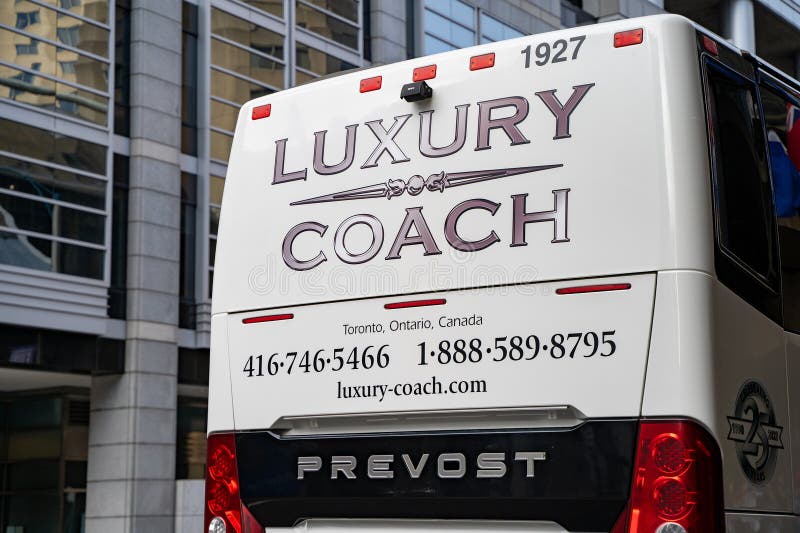 Luxury Coach Bus in Toronto Downtown. Editorial Image - Image of ...