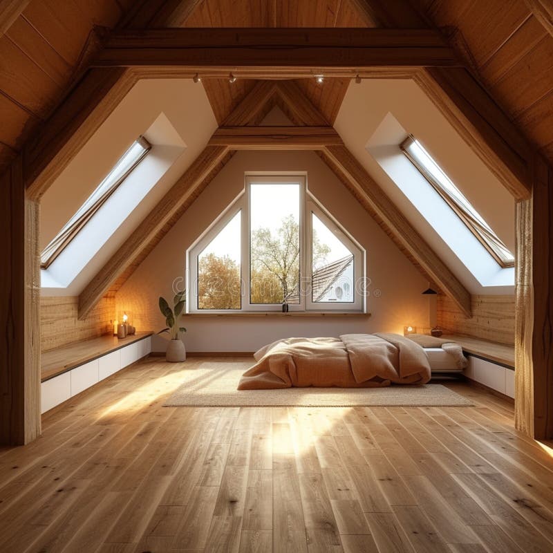 Luxury Concept Modern Dormer Loft Conversion Interior in Apartment or ...