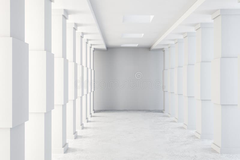 Luxury Concrete Tunnel Interior Stock Illustration - Illustration of ...