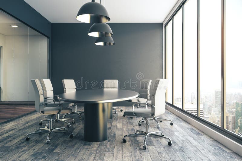 Luxury Conference Room Interior Stock Illustration - Illustration of ...