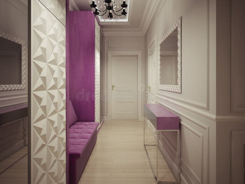 Luxury corridor design stock illustration. Illustration of corridor ...