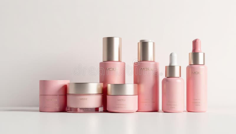 Luxury Cosmetic Set Against Pure White Backdrop, Set, Branding, Pure ...