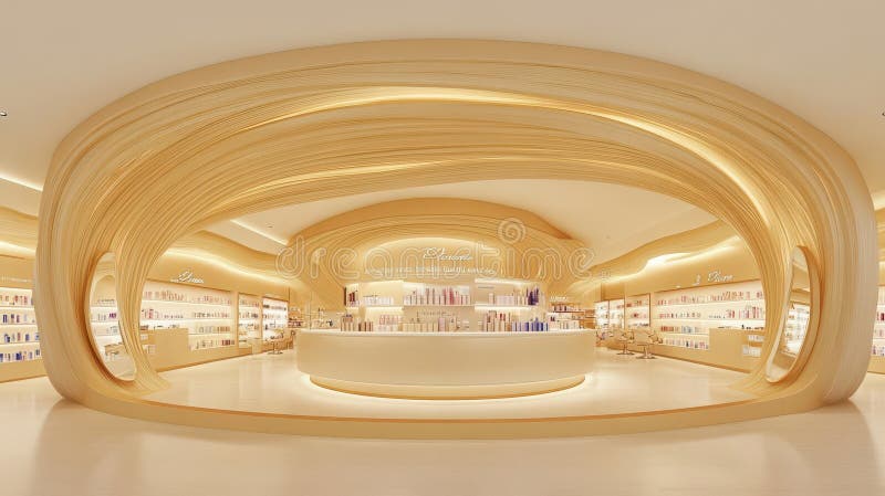 Luxury Cosmetic Store Design Stock Illustration - Illustration of ...