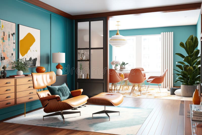 Luxury Creative Bright Interior Design of Living Room. Generative AI ...