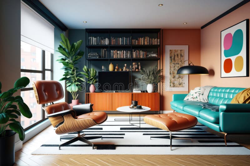 Luxury Creative Bright Interior Design of Living Room. Generative AI ...