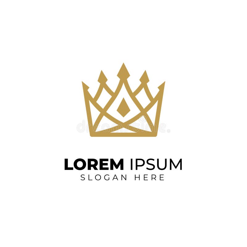 Luxury Crown Logo Vector Template. Linear Crown Icon Vector Stock ...