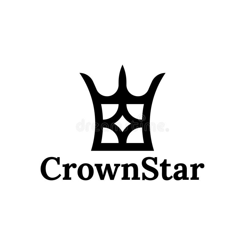 Crown star logo design stock vector. Illustration of ornate - 244042101