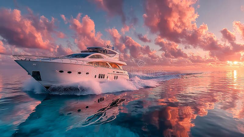 Luxury Cruise Ship Illuminated by Harbor Lights with Fireworks Lighting ...