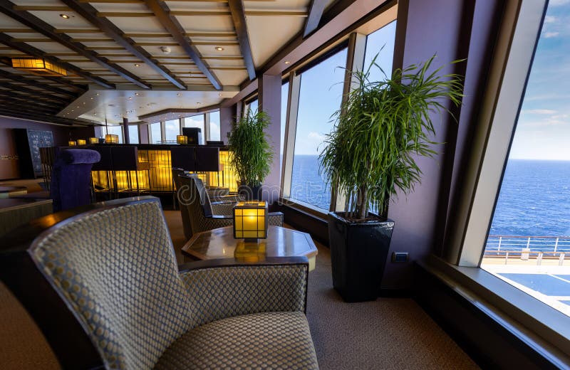 Luxury Cruise Ship Interior Designed To Provide Maximum Comfort Stock ...