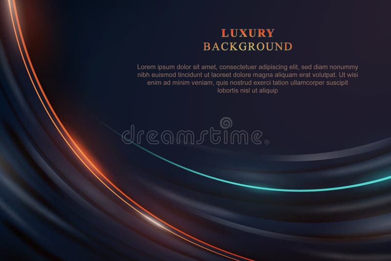 Luxury Curved Banner Background Stock Vector - Illustration of black ...