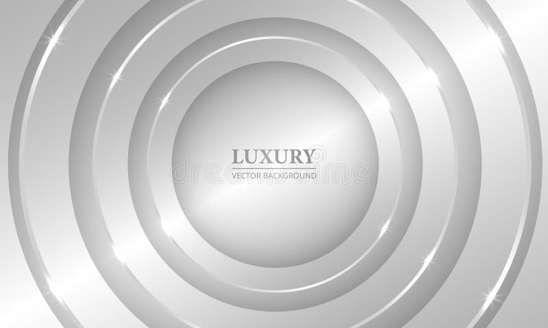 Luxury 3d Silver Abstract Geometric Background with Metallic Circles ...