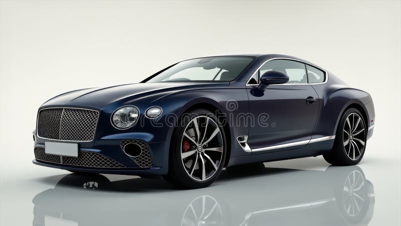 Luxury Dark Blue Coupe stock illustration. Illustration of power ...