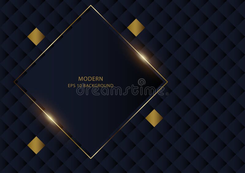 Luxury Dark and Gold Square Frame Stock Vector - Illustration of ...