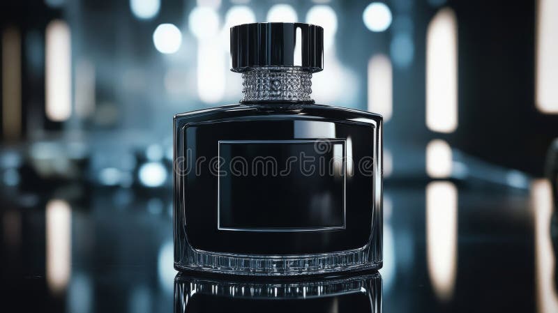 Luxury Dark Perfume Bottle with Elegant Texture and Dramatic Lighting ...