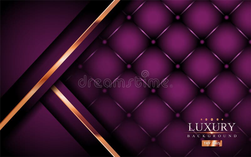 Luxury Dark Purple Abstract Background with Golden Lines. Graphic ...