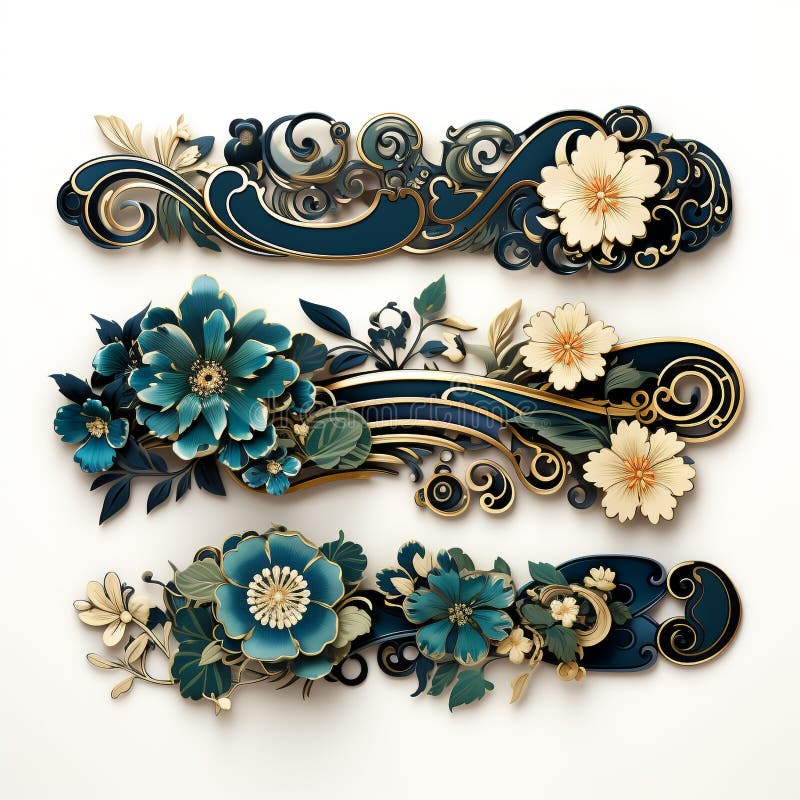 Luxury Decorated Border Pattern Set, Pattern for Frame Border ...