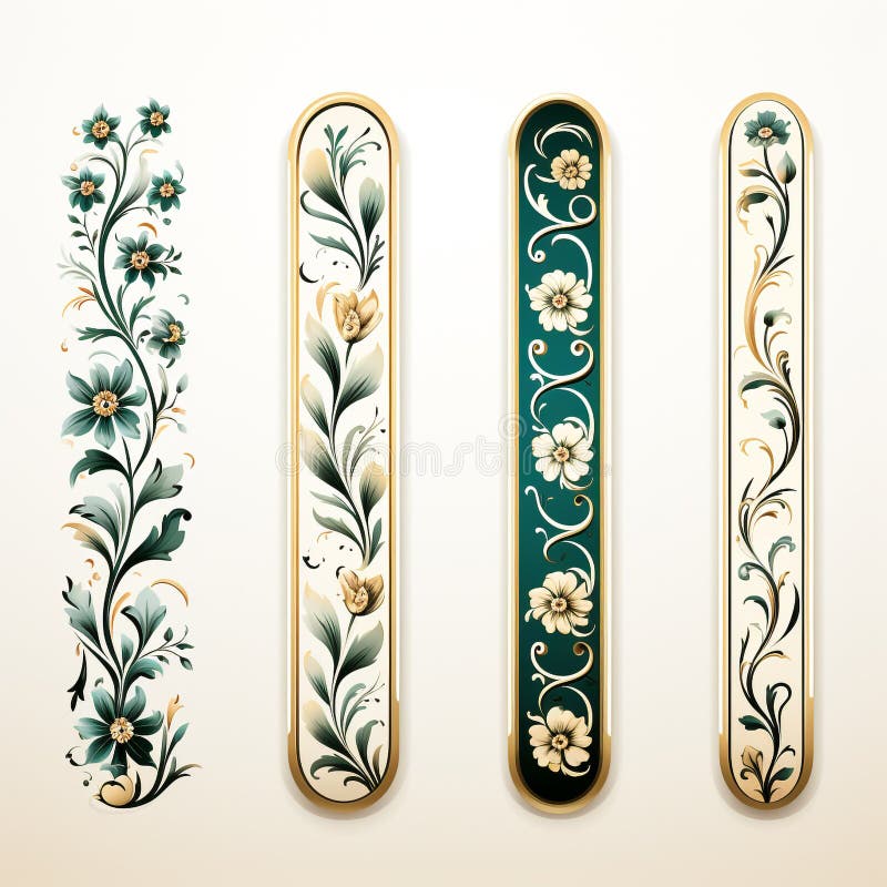 Luxury Decorated Border Pattern Set, Pattern for Frame Border ...