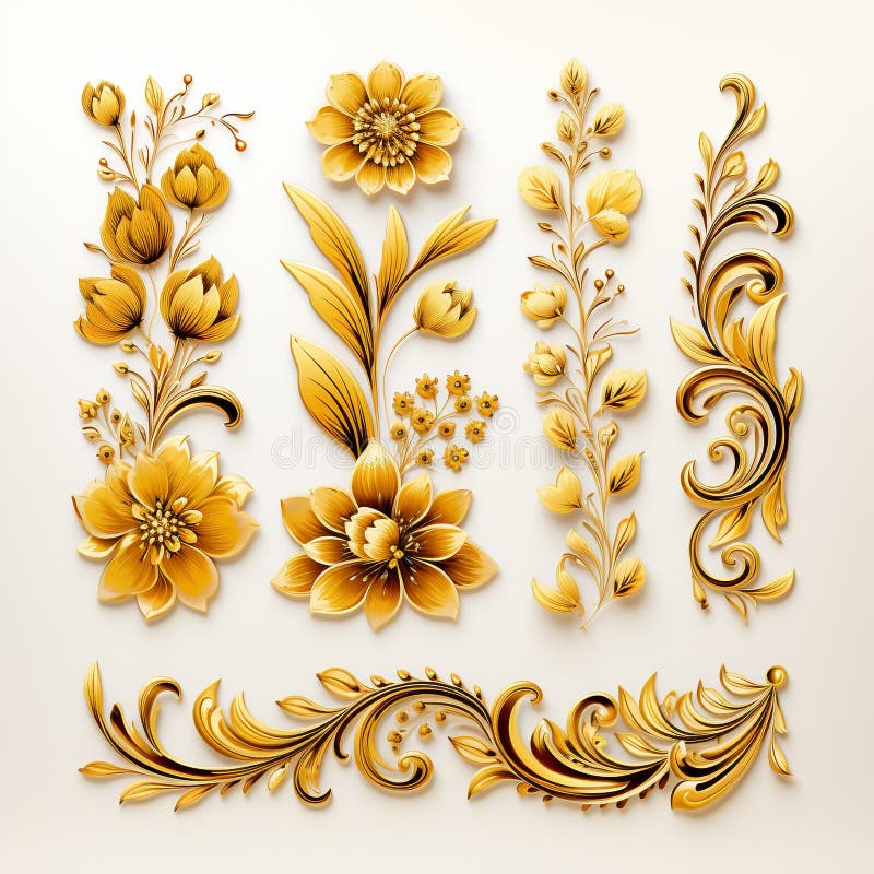 Luxury Decorated Border Pattern Set, Pattern for Frame Border ...