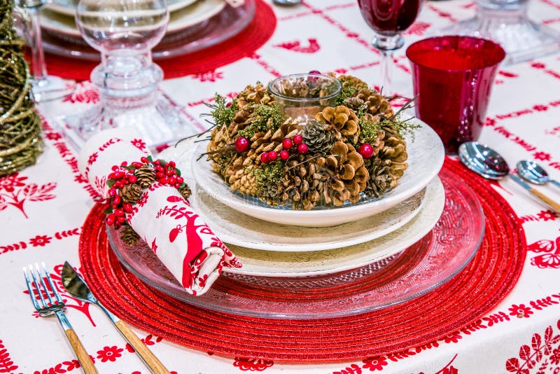 Luxury decorated table stock image. Image of romance - 64917243