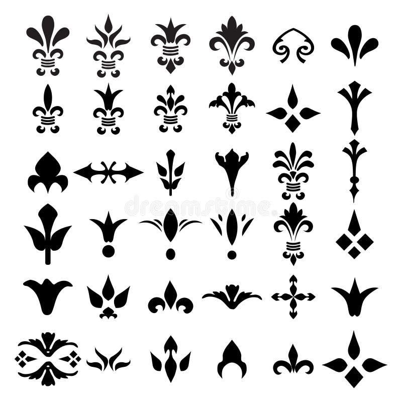Luxury Decorative Ornamental Conner Elements Collection Stock Vector ...
