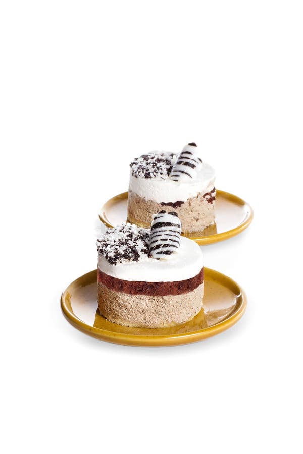 Luxury Dessert on the Round Plate Stock Photo - Image of meal, pastry ...