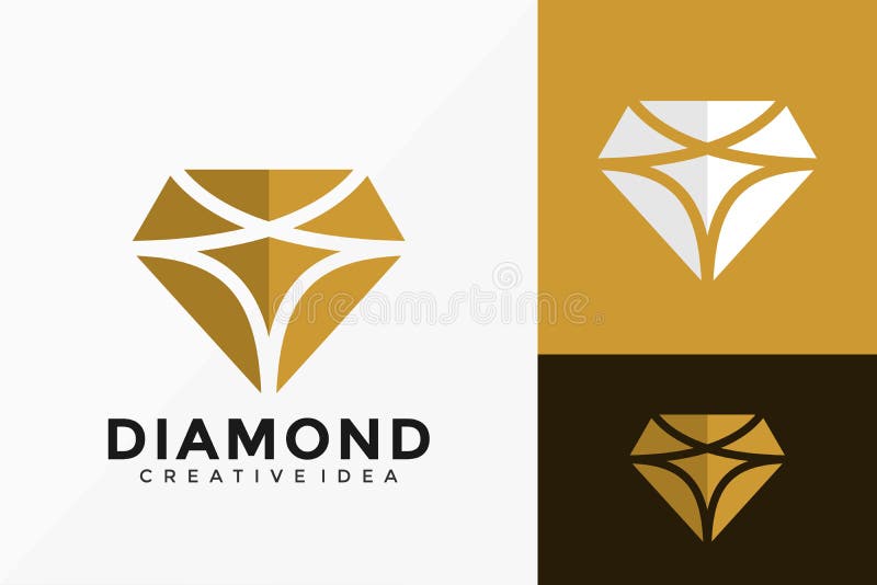 Luxury Diamond Crystal Logo Vector Design. Abstract Emblem, Designs ...