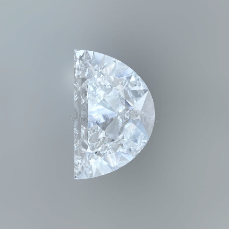 Luxury Diamond Half Moon Cut Top View Stock Photo - Image of shape ...
