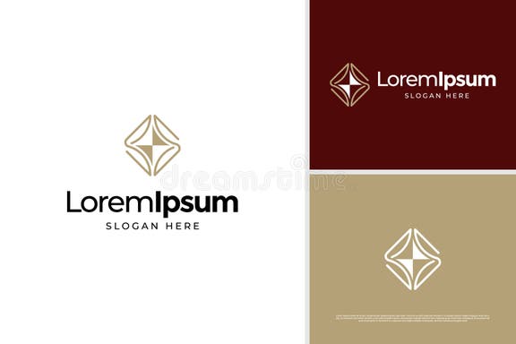 Luxury Diamond Monogram Logo Vector Design. Gem Logo Vector Template ...
