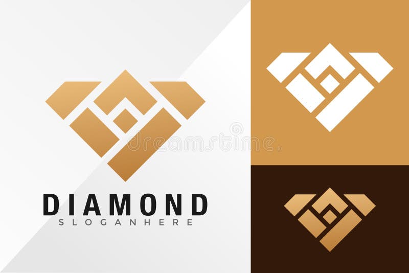 Luxury Diamond Rose Logo Design Vector Illustration Template Stock ...
