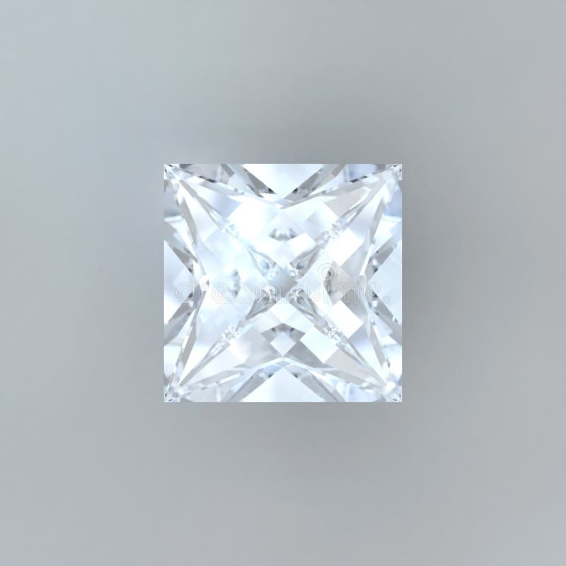 Luxury Diamond Simple Square Cut Top View Stock Photo - Image of luxury ...
