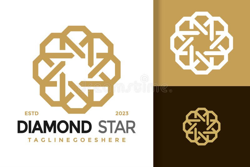 Luxury Diamond Star Logo Vector Icon Illustration Stock Vector ...