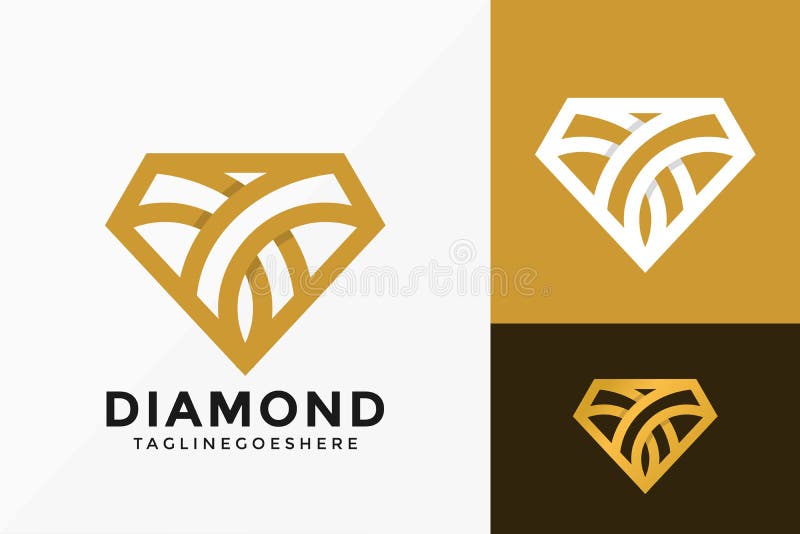 Luxury Diamond Stone Logo Vector Design. Abstract Emblem, Designs ...