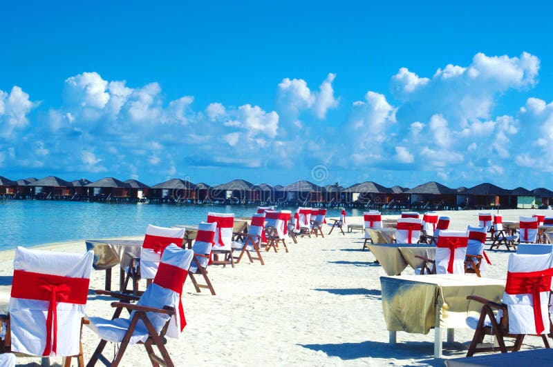 Luxury Dinner Maldives Island Stock Photo - Image of cloud, luxury ...