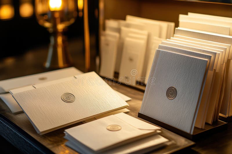 Luxury Direct Mail Campaign Display with Exclusive Brochures Embossed ...