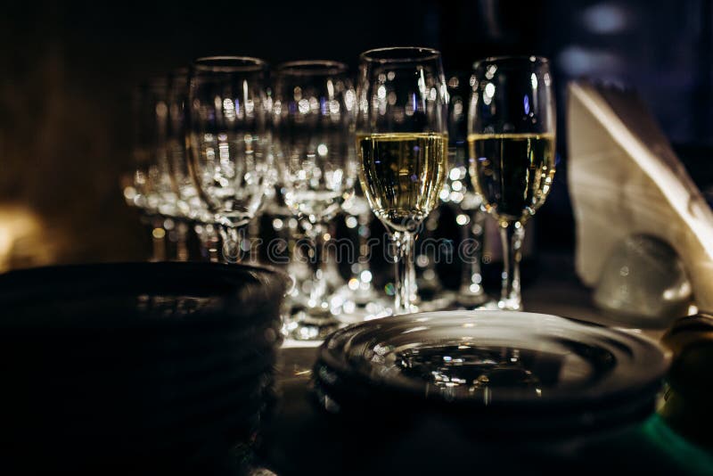 Luxury Dishes are a Nice Serving Table in the Restaurant. Birthday ...