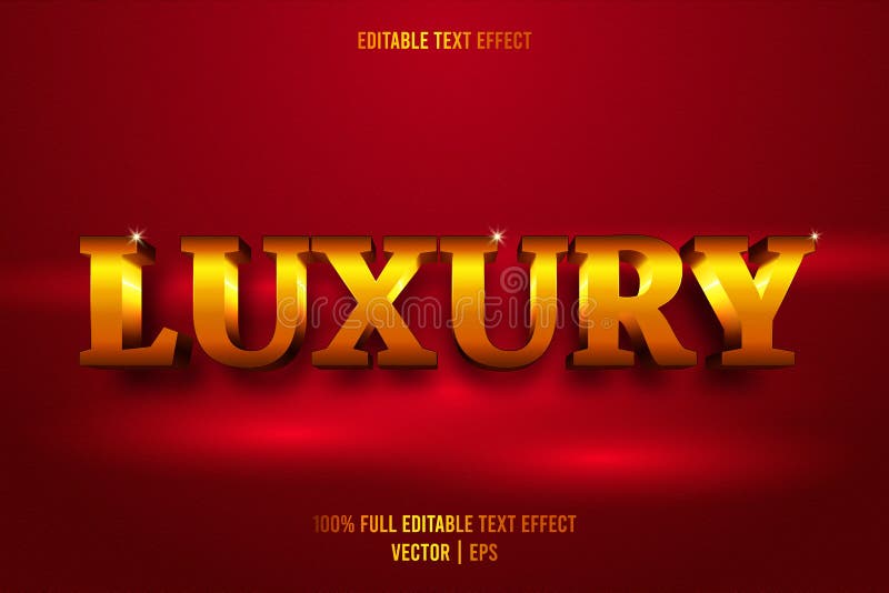Luxury Editable Text Effect Luxury Style Stock Vector - Illustration of ...