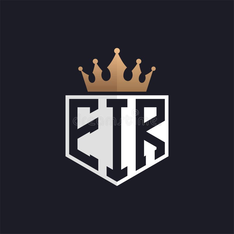 Luxury EIR Logo with Crown. Elegant Initials EIR Letter Logo for ...