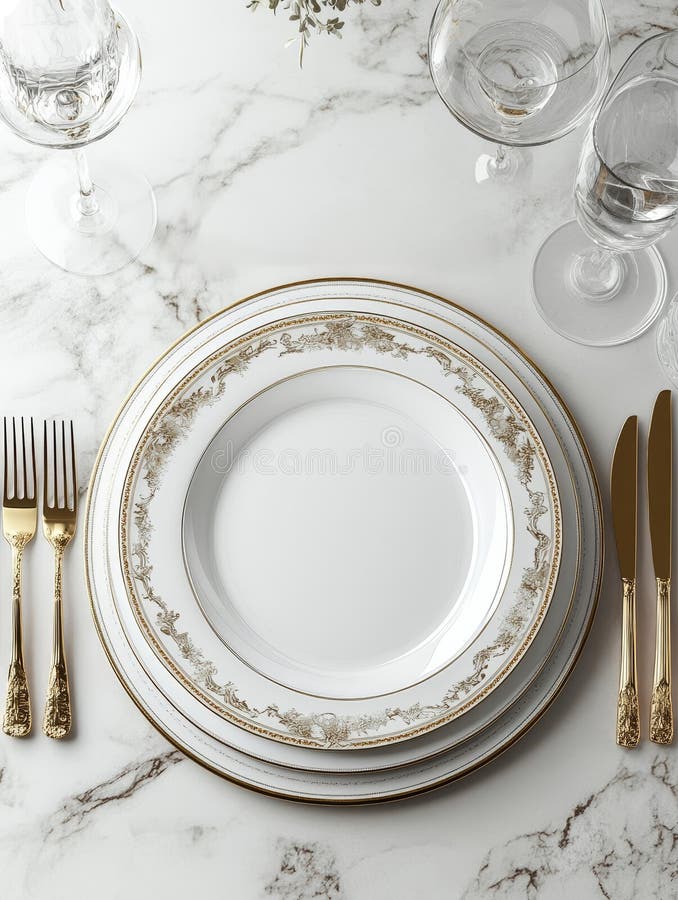 Elegant Table Setting with Gold Accents Luxury Elegance Sophistication ...