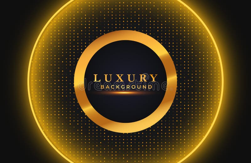 Luxury Elegant Background with Gold Circle Element and Shiny Effect ...